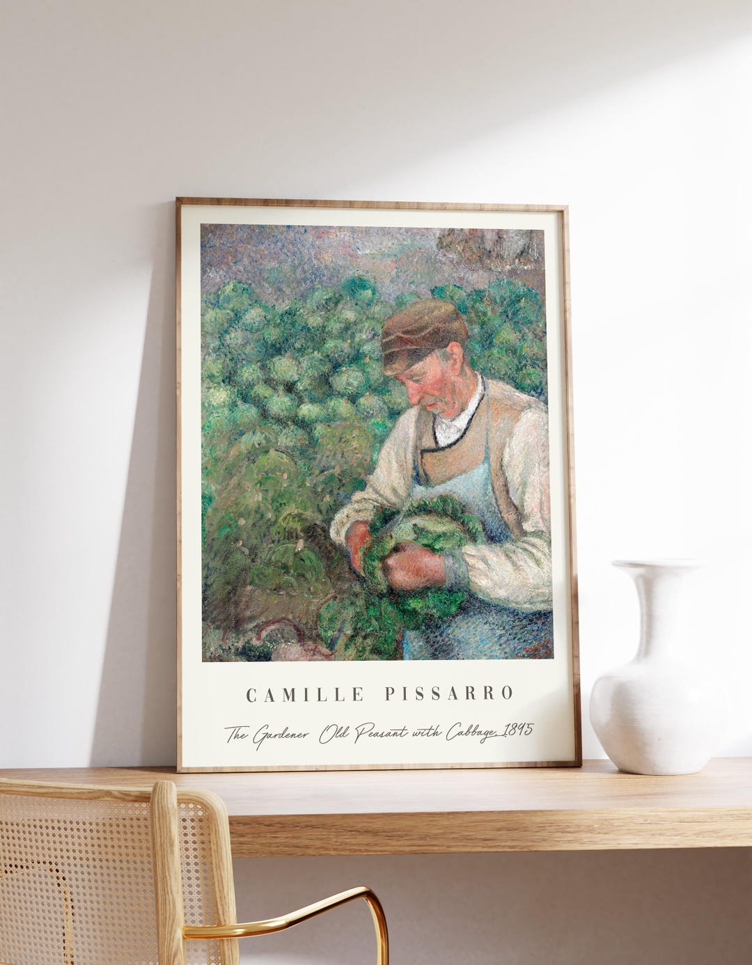 The Gardener | Old Peasant With Cabbage | Camille Pissarro | Vintage ...