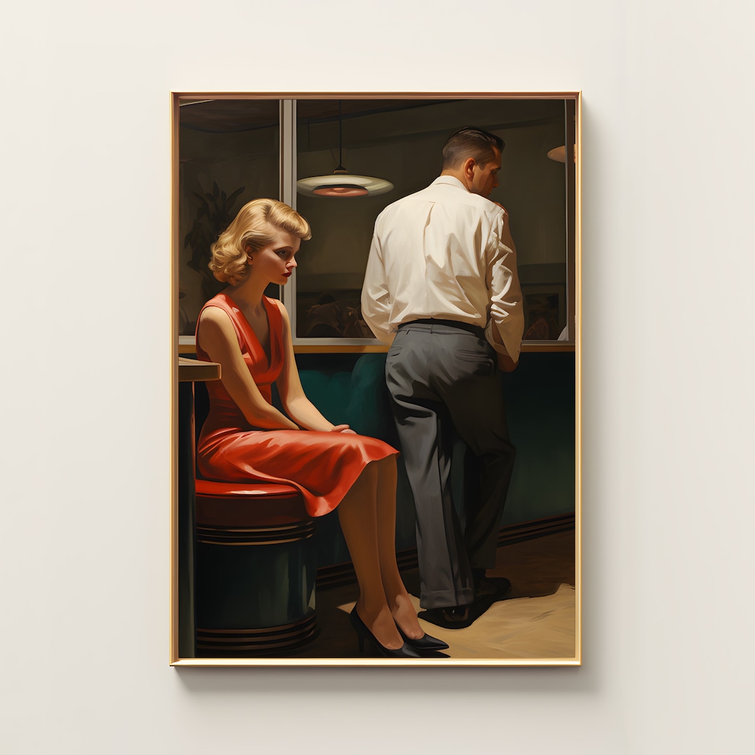 Edward Hopper Exhibition Print | Romantic Art Poster | Dark Academia ...