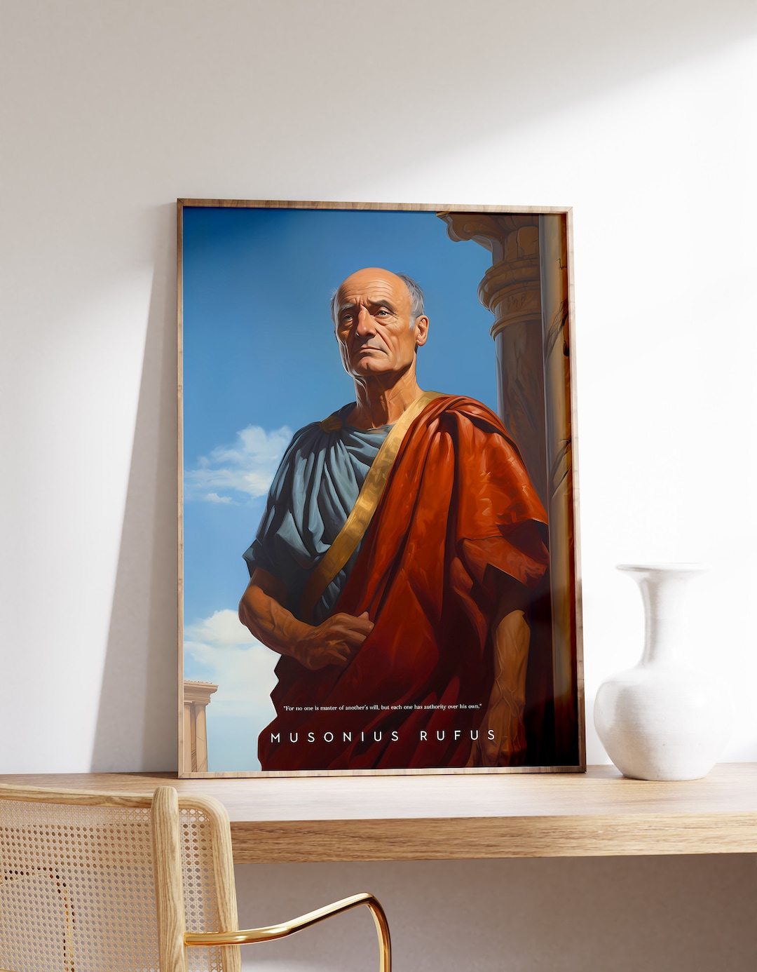 Musonius Rufus Poster | Philosopher Print | Bookworm Gift | Quote Decor ...
