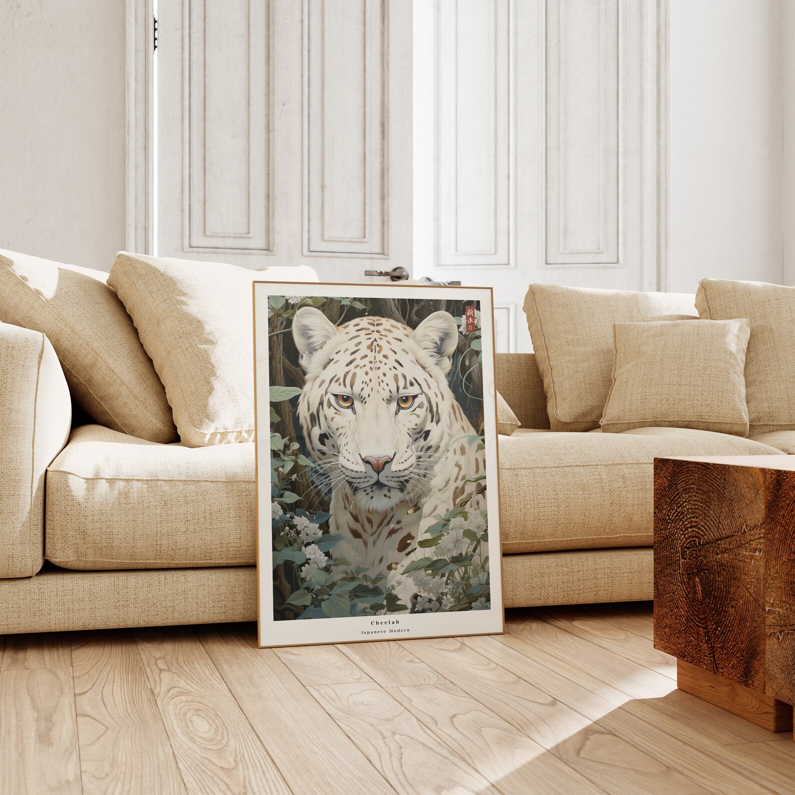 Japanese Art Print | Cheetah Print | Animal Wall Art | Traditional ...