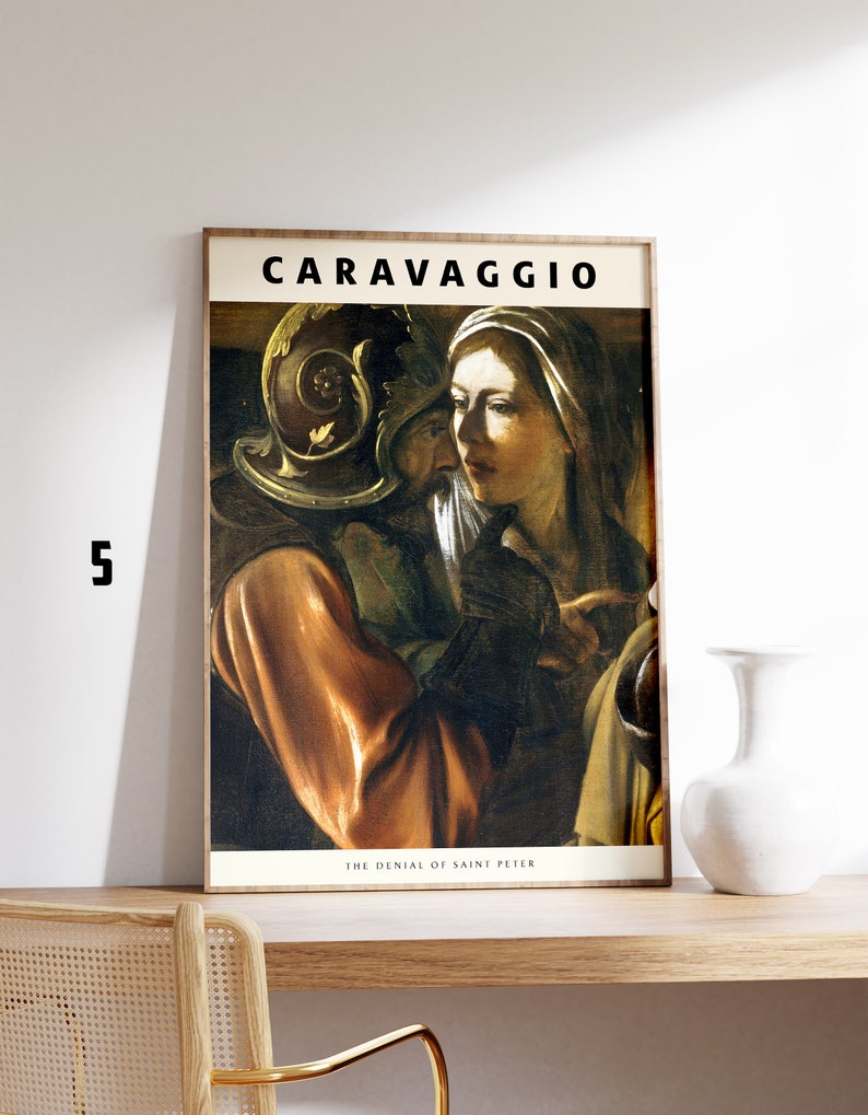 Caravaggio Poster | Caravaggio Print | Minimalist Art Print | Modern ...