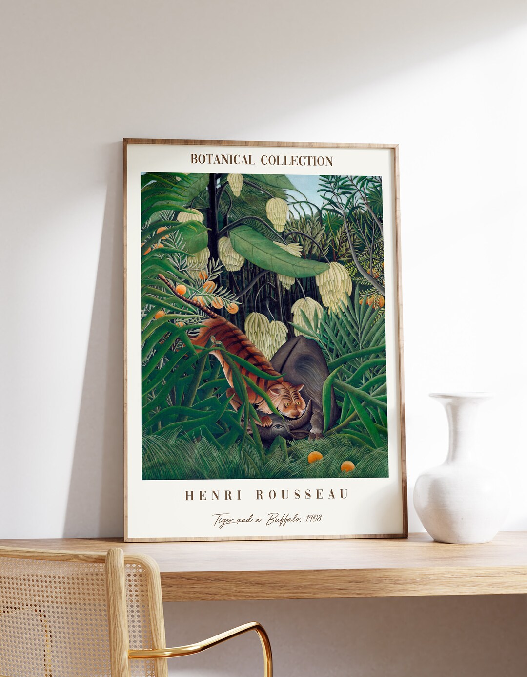 Henri Rousseau Print | Tiger and a Buffalo | Henri Rousseau Exhibition ...