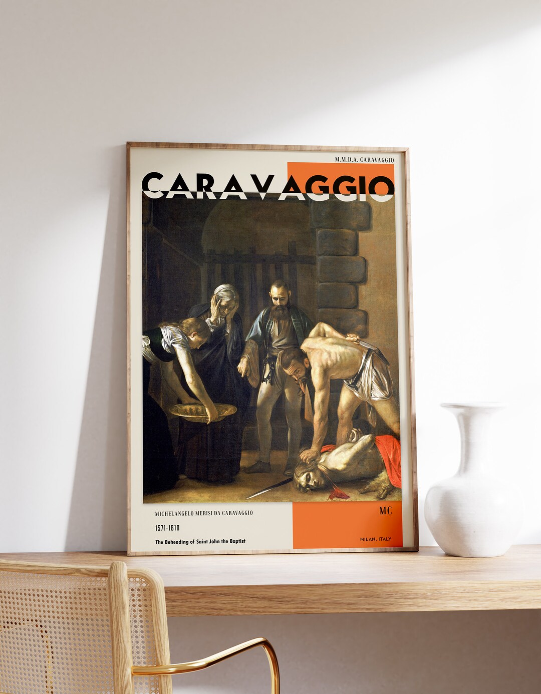 Caravaggio Print | Exhibition Poster | Renaissance Poster | Modern Wall ...