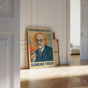 Sigmund Freud - Psychology Poster, Philosopher, Psychoanalysis, Therapy ...