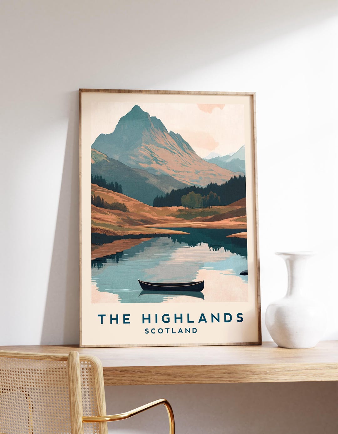 Scottish Highlands Art Print Travel Print | Scotland Travel Print ...