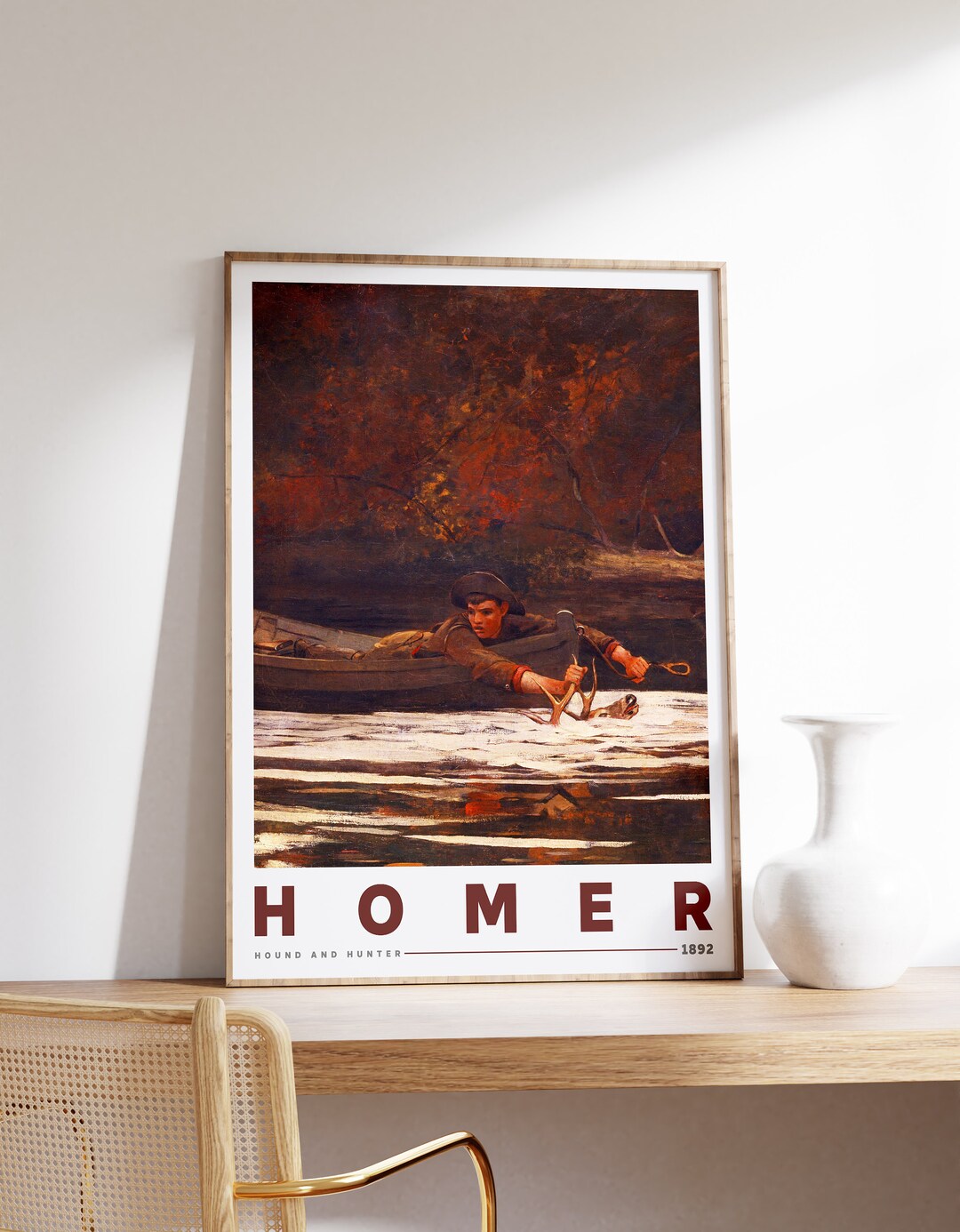 Winslow Homer Print | Hound and Hunter (1892) | Farmhouse Decor ...