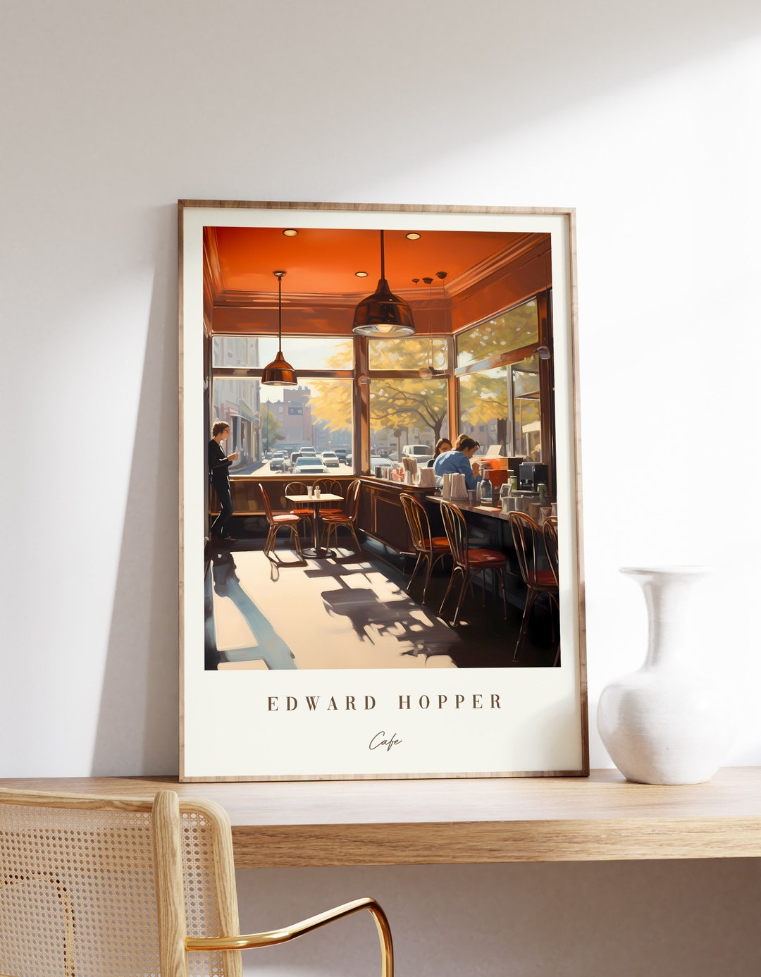 Edward Hopper | Vintage Painting | Cafe Poster | Modern Home Decor ...
