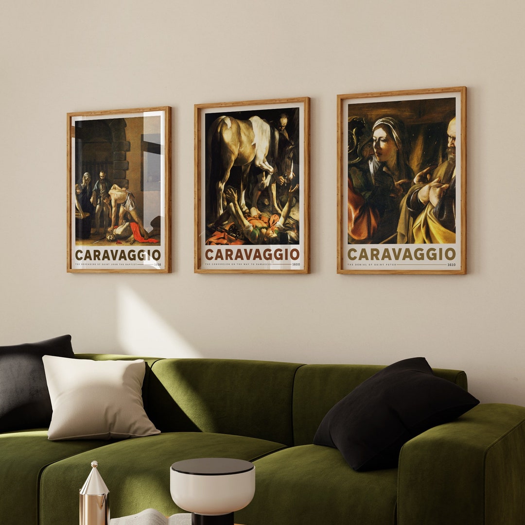 Caravaggio Prints Set of 3 | Baroque Art Print | Dark Art | Renaissance ...