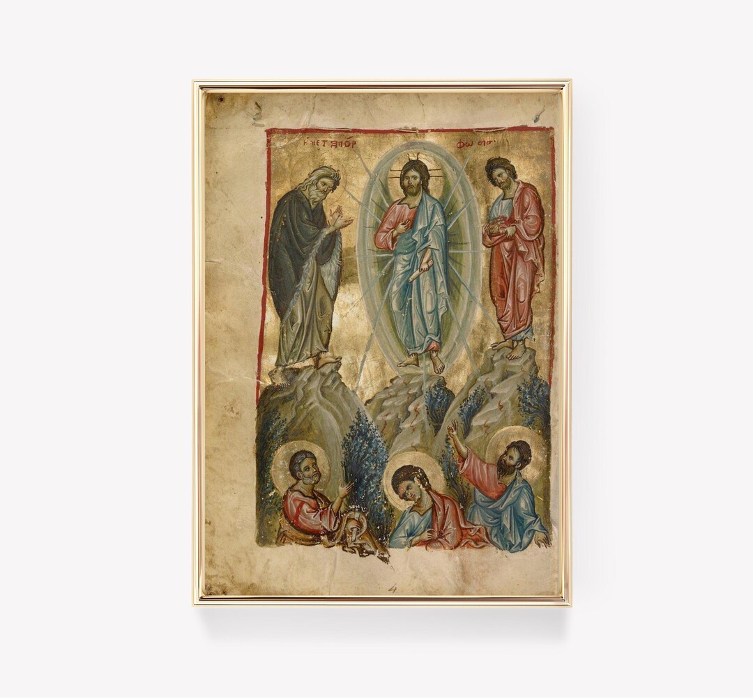 Unknown Artist | Transfiguration Icon | Jesus Art Print | Religious ...