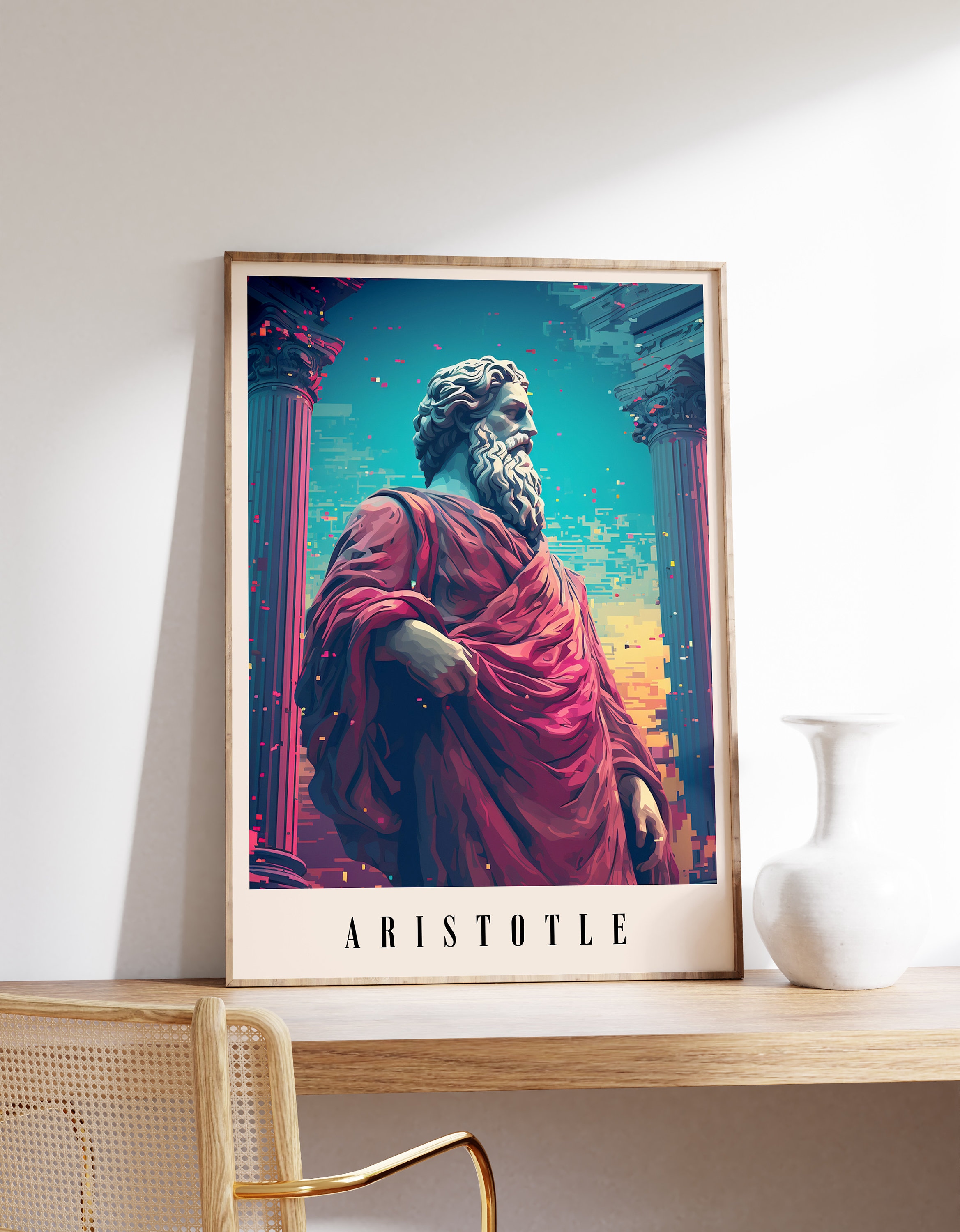 Aristotle Poster | Philosopher Print | Bookworm Gift | Home Decor ...