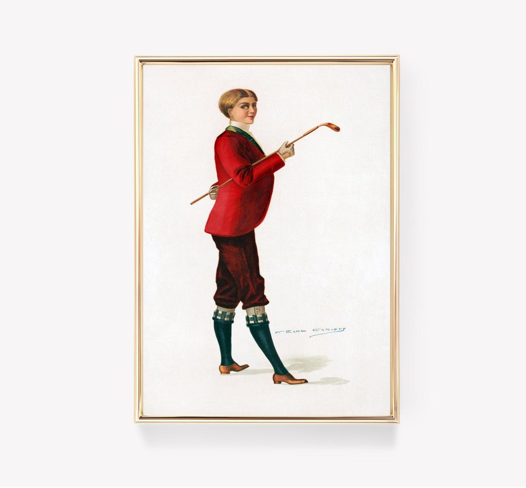 Vintage Golfer Portrait | Classic Golf Print | F. Earl Christy Art ...