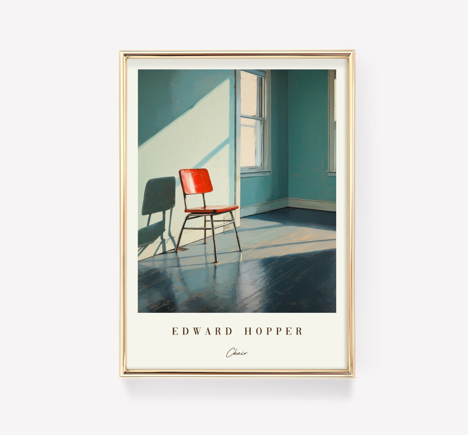 Chair Poster | Edward Hopper | Vintage Painting | Modern Wall Art ...