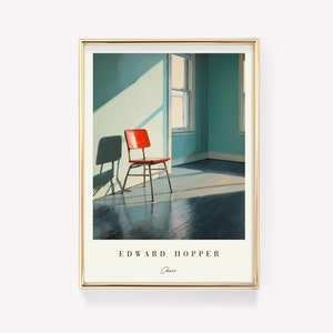 Chair Poster | Edward Hopper | Vintage Painting | Modern Wall Art ...