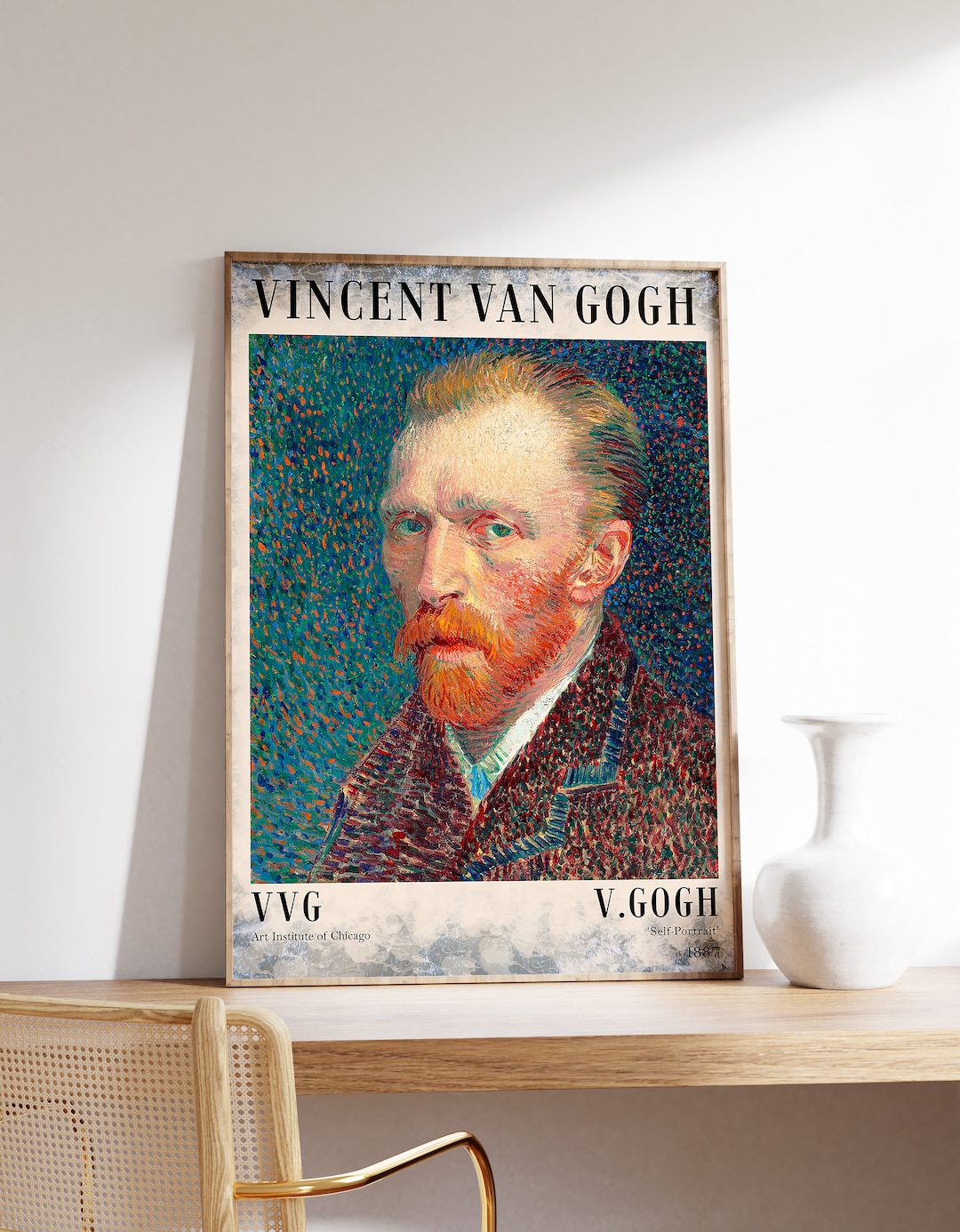Van Gogh Art Poster | Self Portrait | Antique Painting Canvas | Gift ...