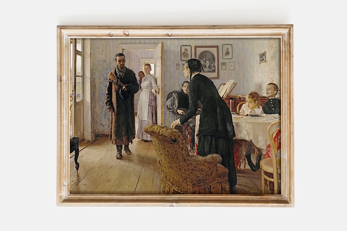 Ilya Repin They Did Not Expect Him 1888 Vintage - Etsy