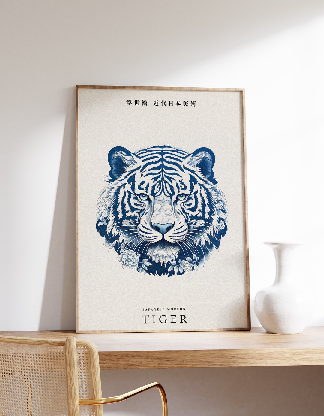 Tiger Print | Tiger Poster | Vintage Japanese Art | Antique Decor ...