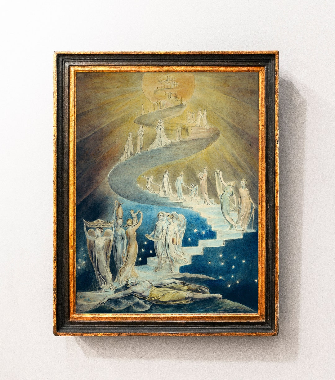 William Blake - Jacobs Dream Ladder (1805) - Classic Painting Photo ...
