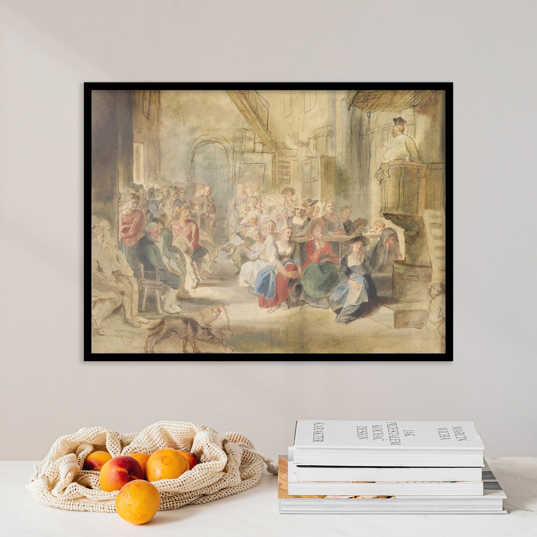 Peter Paul Rubens - A Sermon in a Village Church (1630) | Vintage ...