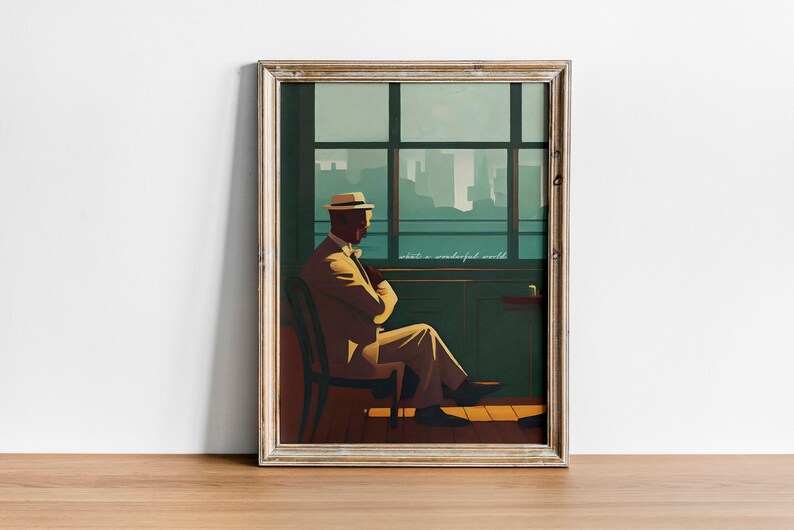 Jazz Poster Jazz Print Edward Hopper Style Music - Etsy