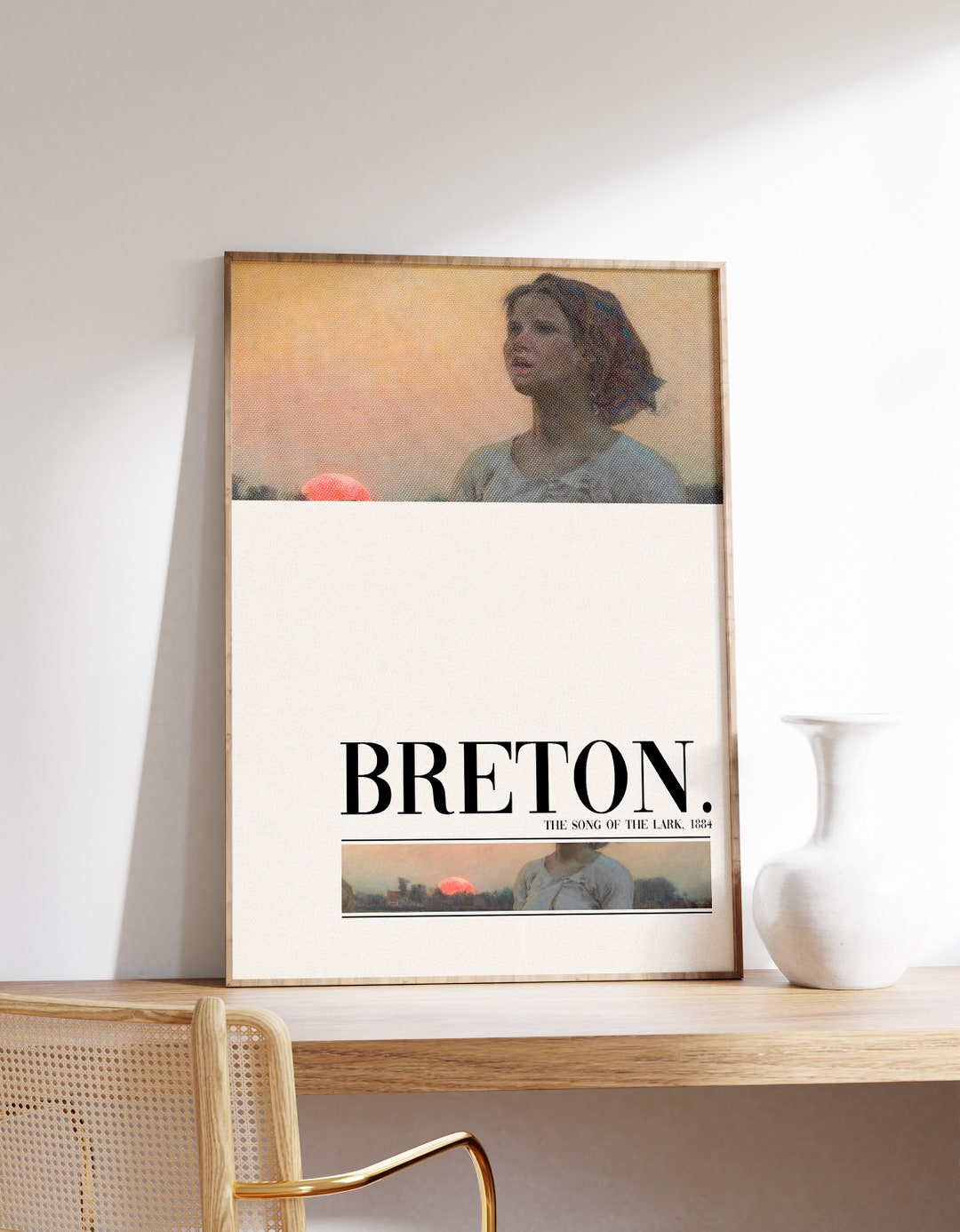 Jules Breton - the Song of the Lark (1884) | Vintage Woman Portrait ...