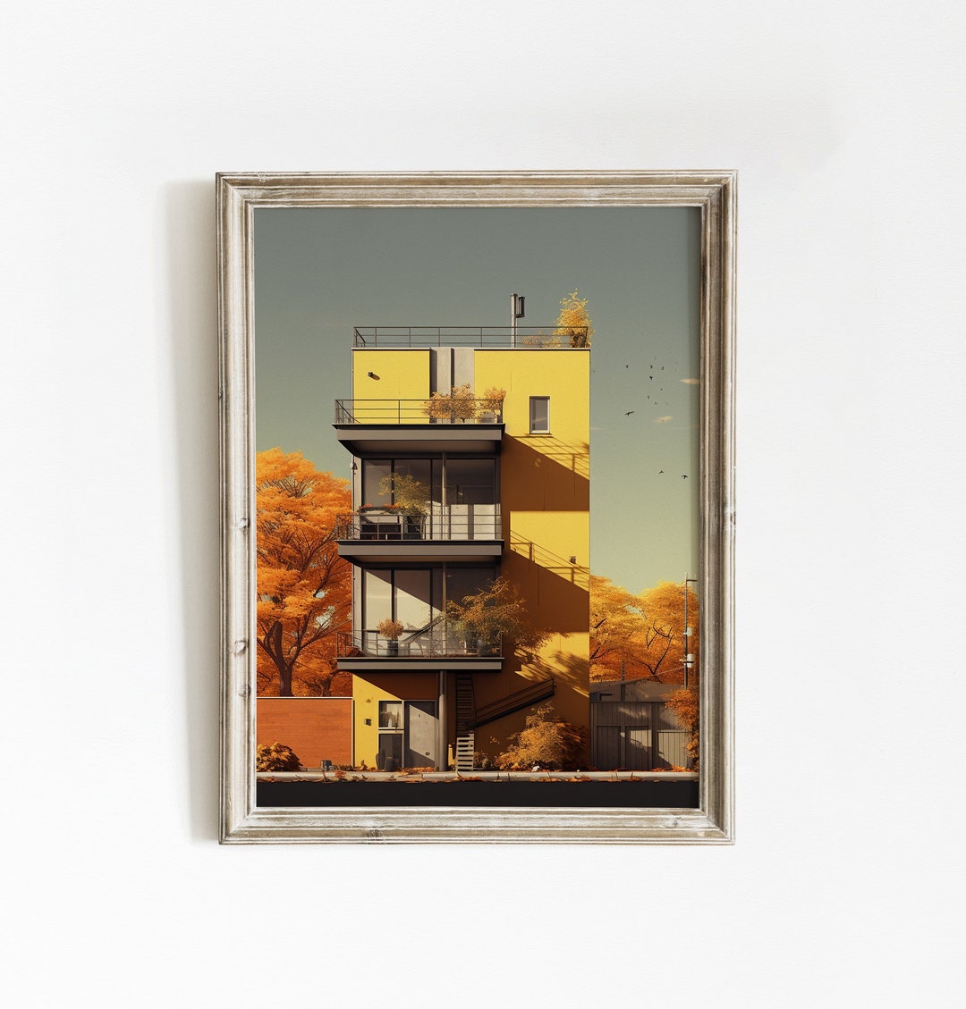 Minimalist Building Modern Art Print Architecture Wall Art Modern ...