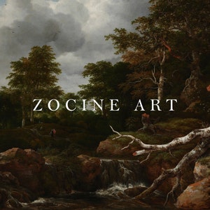 Jacob Van Ruisdael - Forest Scene (1655) | Landscape Decor | Cloudy Sky ...