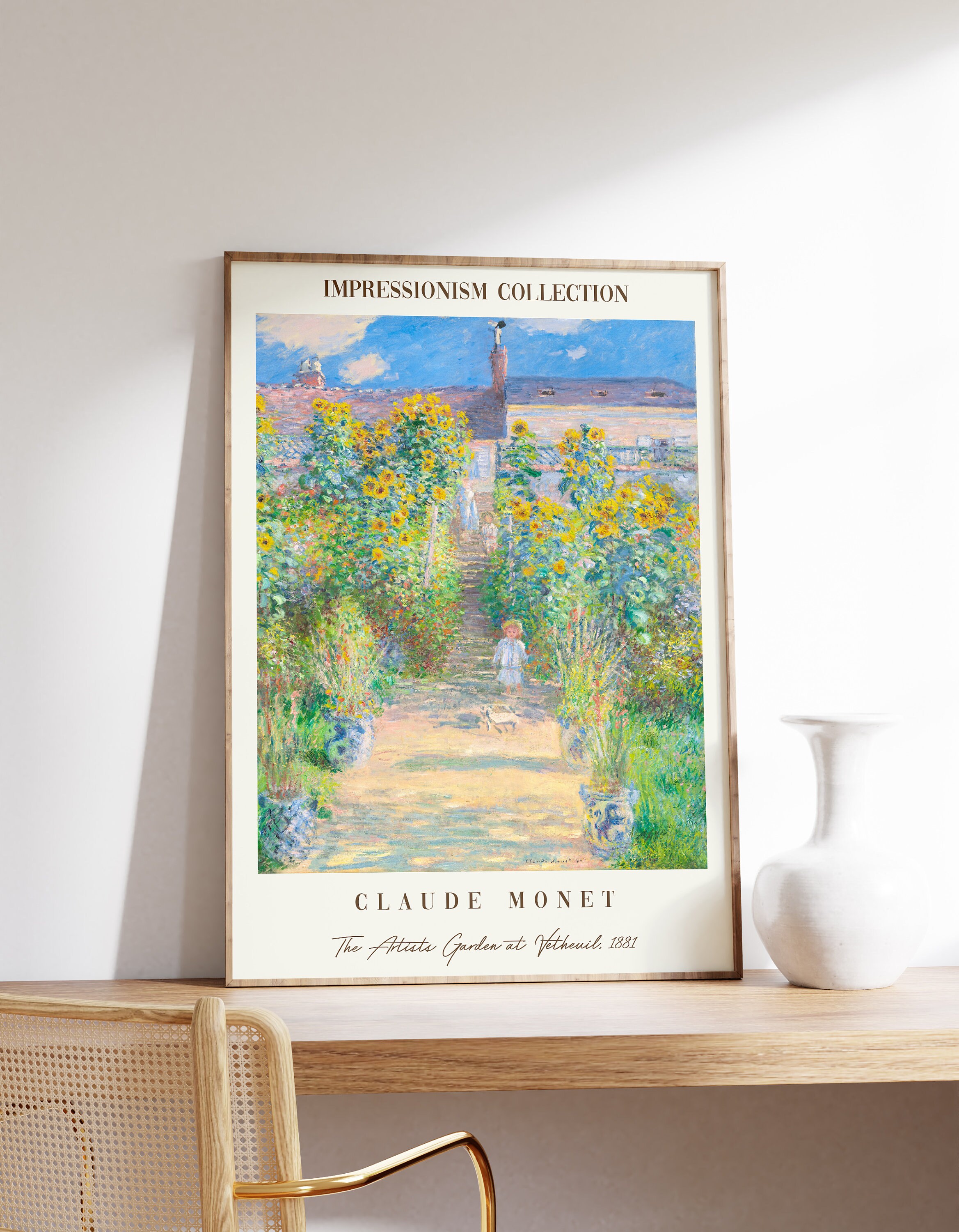 Claude Monet Poster | the Artists Garden at Vetheuil | Monet Wall Art ...