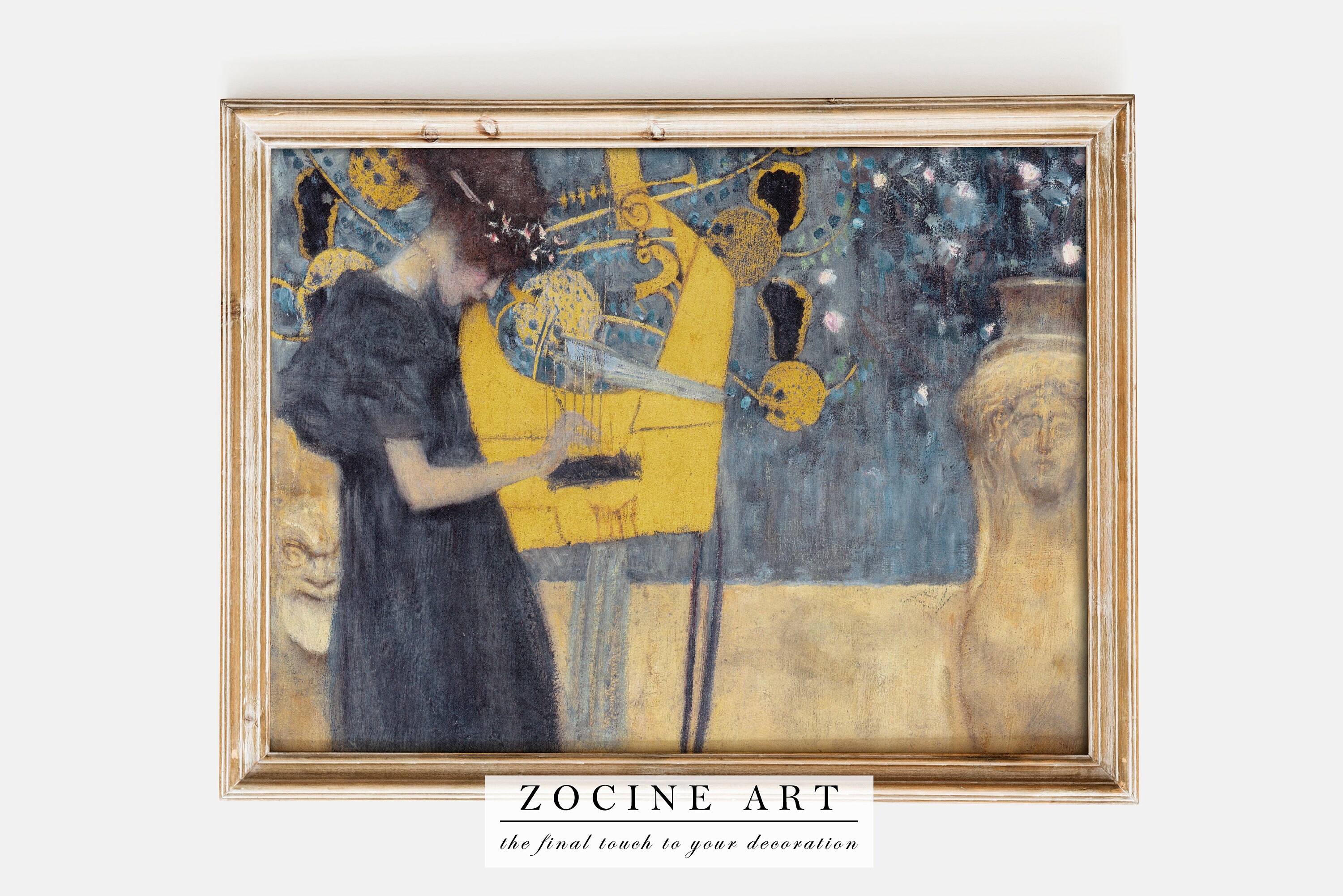 Gustav Klimt Music I 1895 horizontal Poster Painting - Etsy
