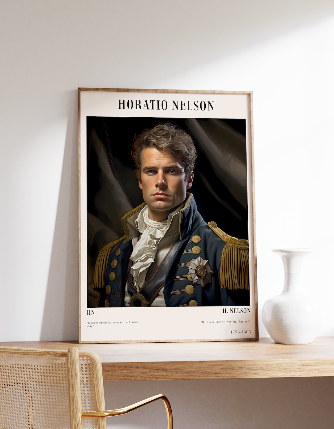 Horatio Nelson Poster | Vintage Portrait | Historical Poster | Antique ...