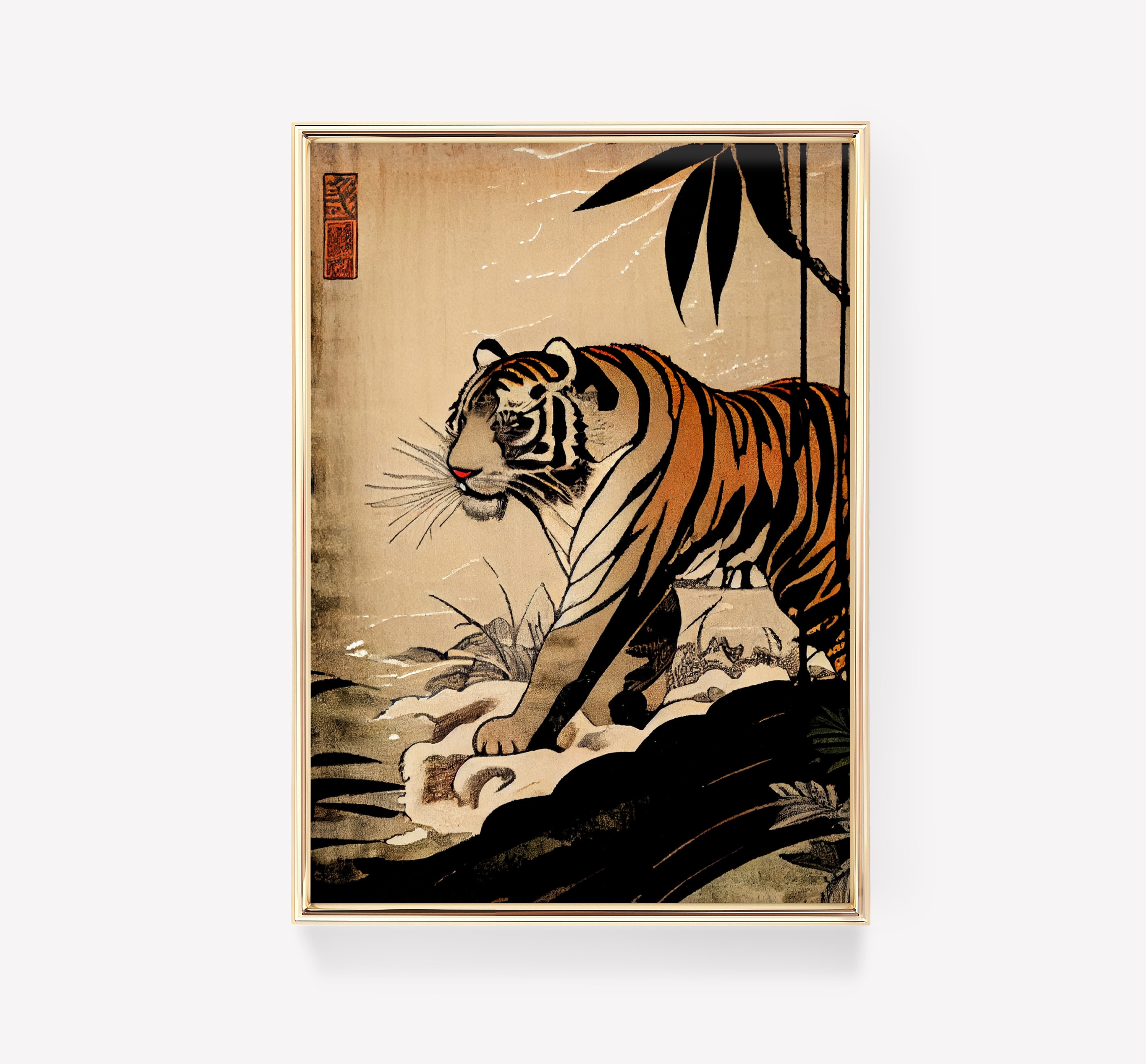 Traditional Japanese Tiger Art