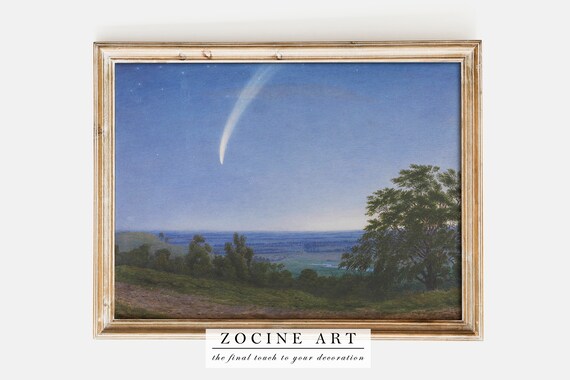 William Turner Donati's Comet 1858 Landscape Poster - Etsy
