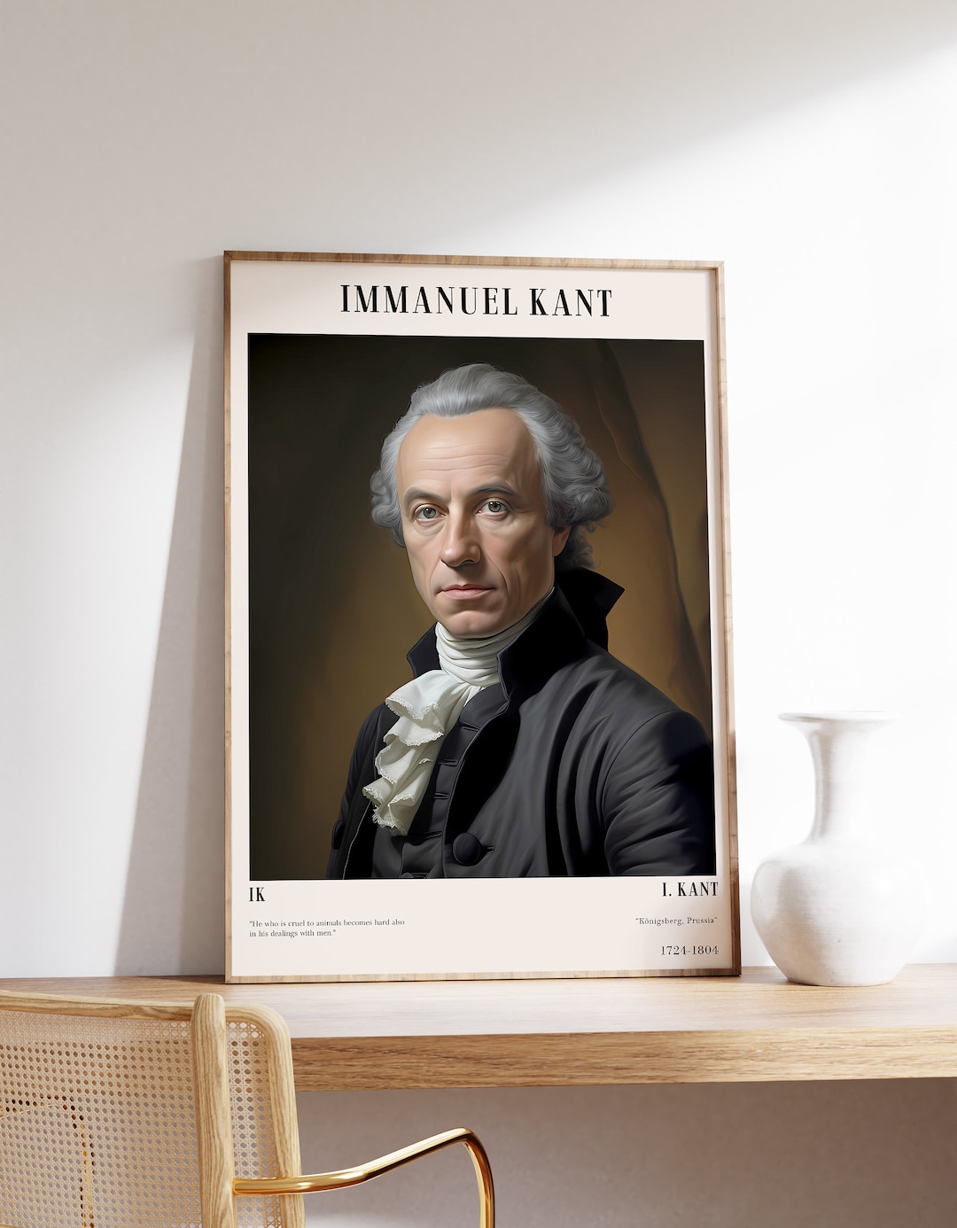 Immanuel Kant Poster | Vintage Portrait | Historical Poster | Antique ...