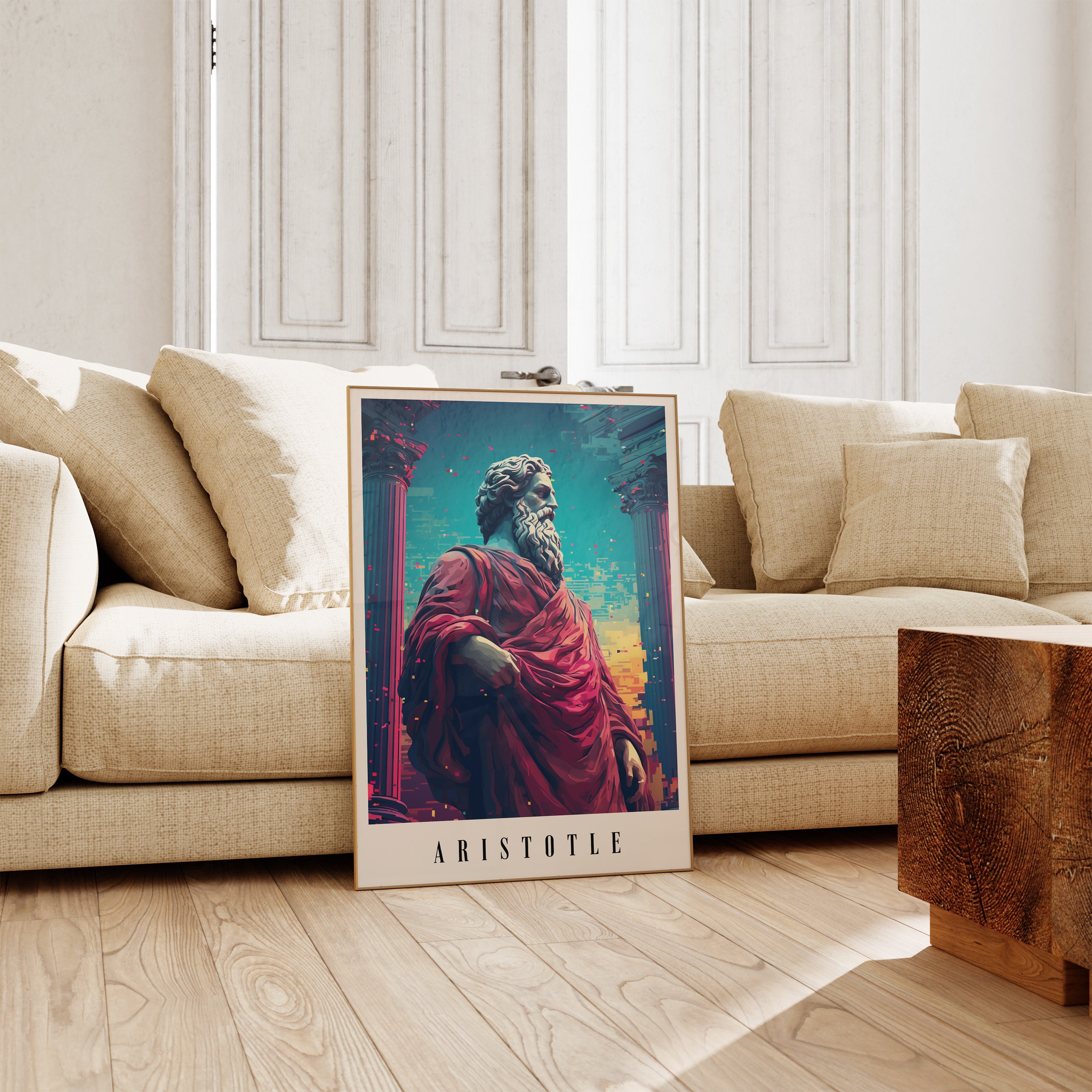 Aristotle Poster | Philosopher Print | Bookworm Gift | Home Decor ...