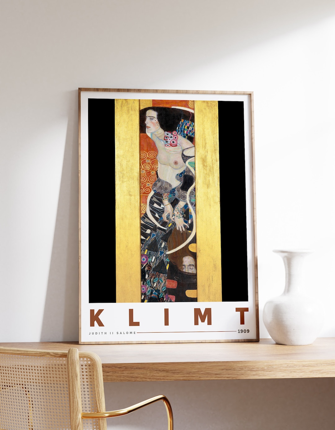 Judith II Salome by Gustav Klimt Exhibition Print Floral Flower Wall ...