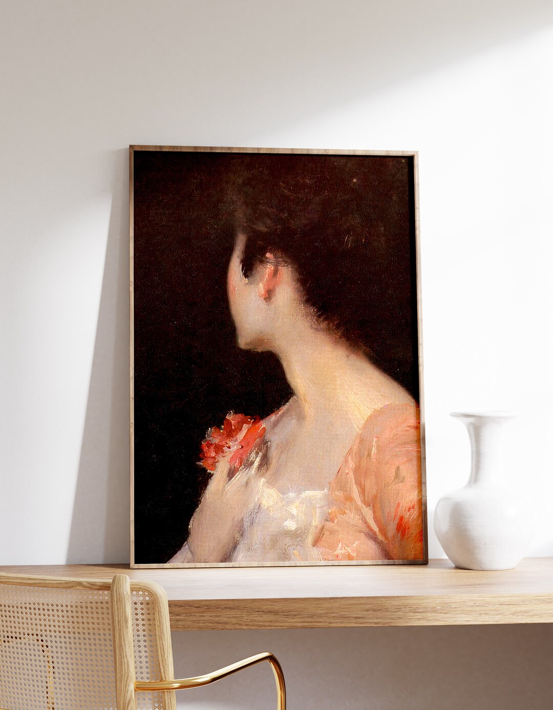 Portrait of A Lady - William Merritt Chase | Dark Academia Art | Flower ...
