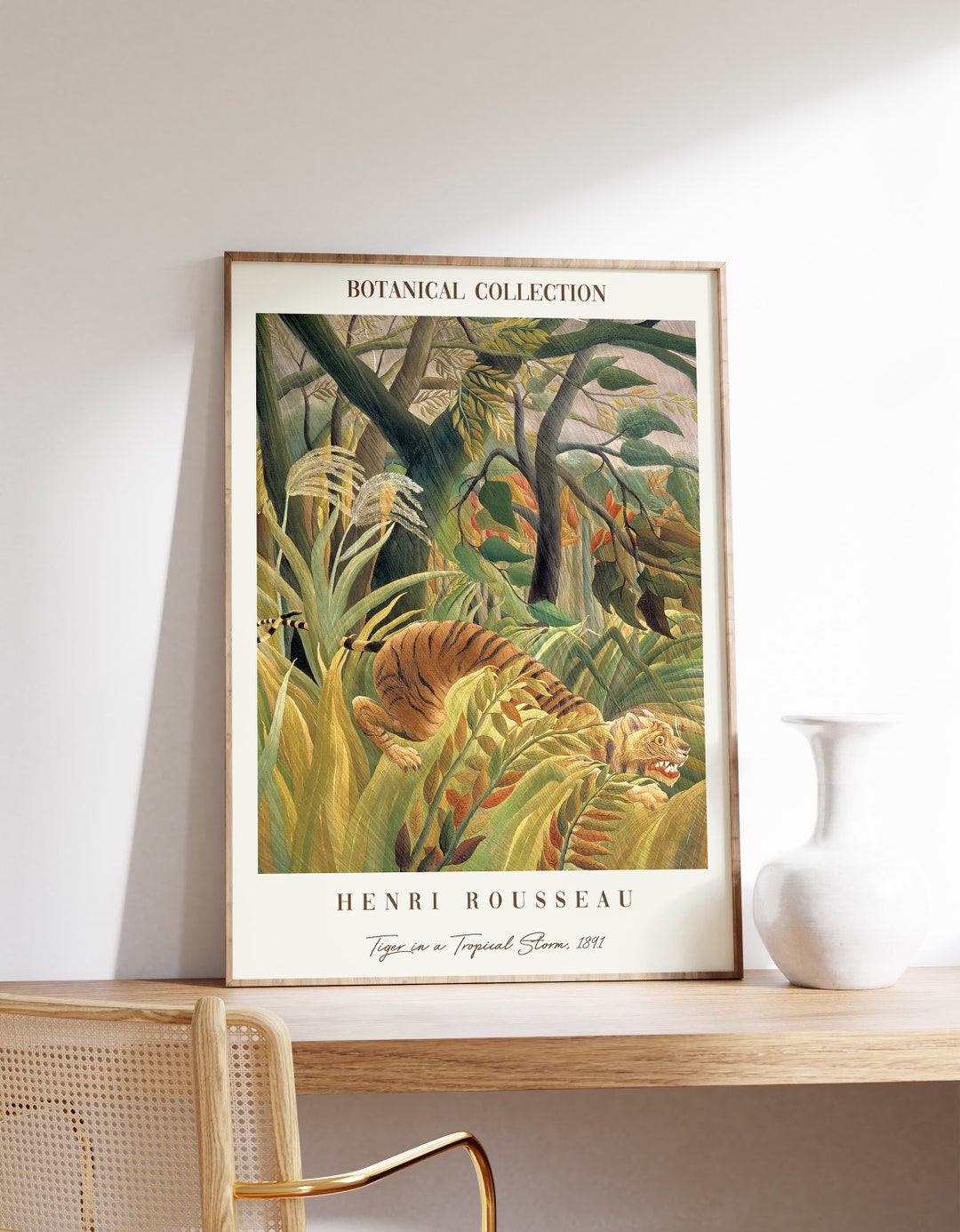 Henri Rousseau Poster | Tiger in a Tropical Storm | Henri Rousseau ...