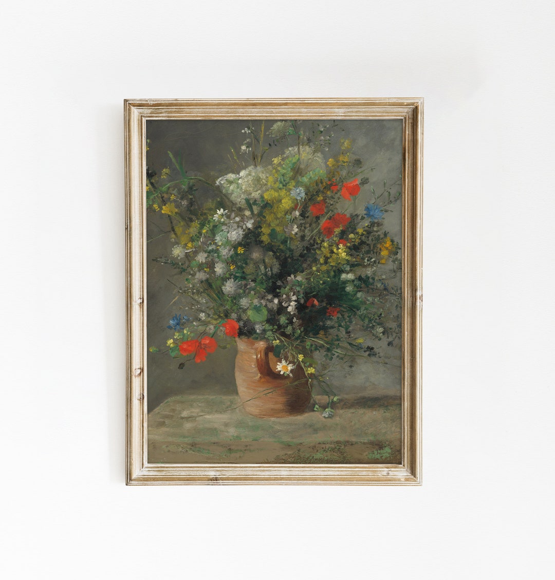Pierre-auguste Renoir - Flowers in a Vase (1866) | Vintage Still Life ...