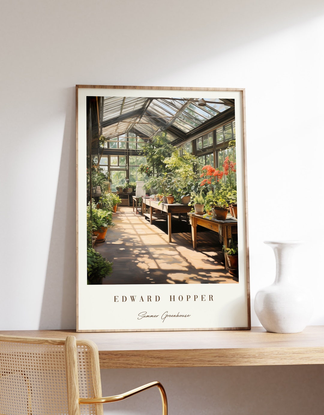 Summer Greenhouse Poster | Edward Hopper | Vintage Painting | Modern ...