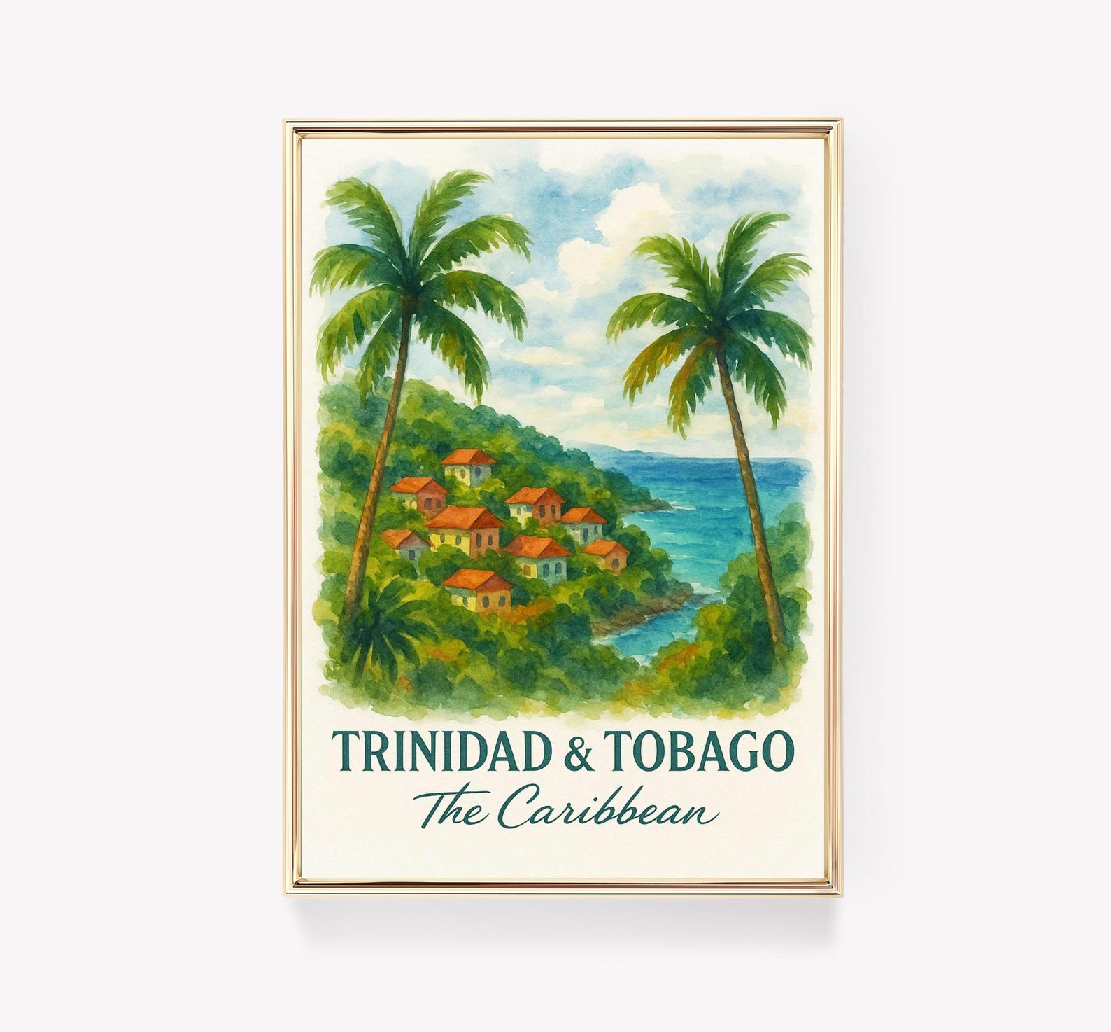 Trinidad & Tobago Travel Poster, Caribbean Wall Art, Trinidad Print ...
