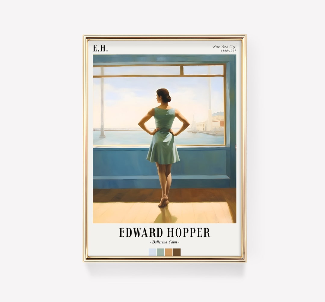 Edward Hopper Exhibition Poster | Exhibition Print | Feminine Artwork ...