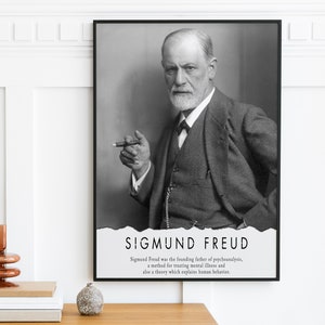 Sigmund Freud Art Print - Original Design Photo Poster Gift Wall Decor ...