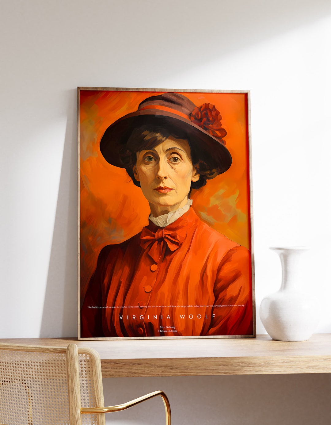 Virginia Woolf Poster | Mrs. Dalloway, Book Art Print | Bookworm Gift ...