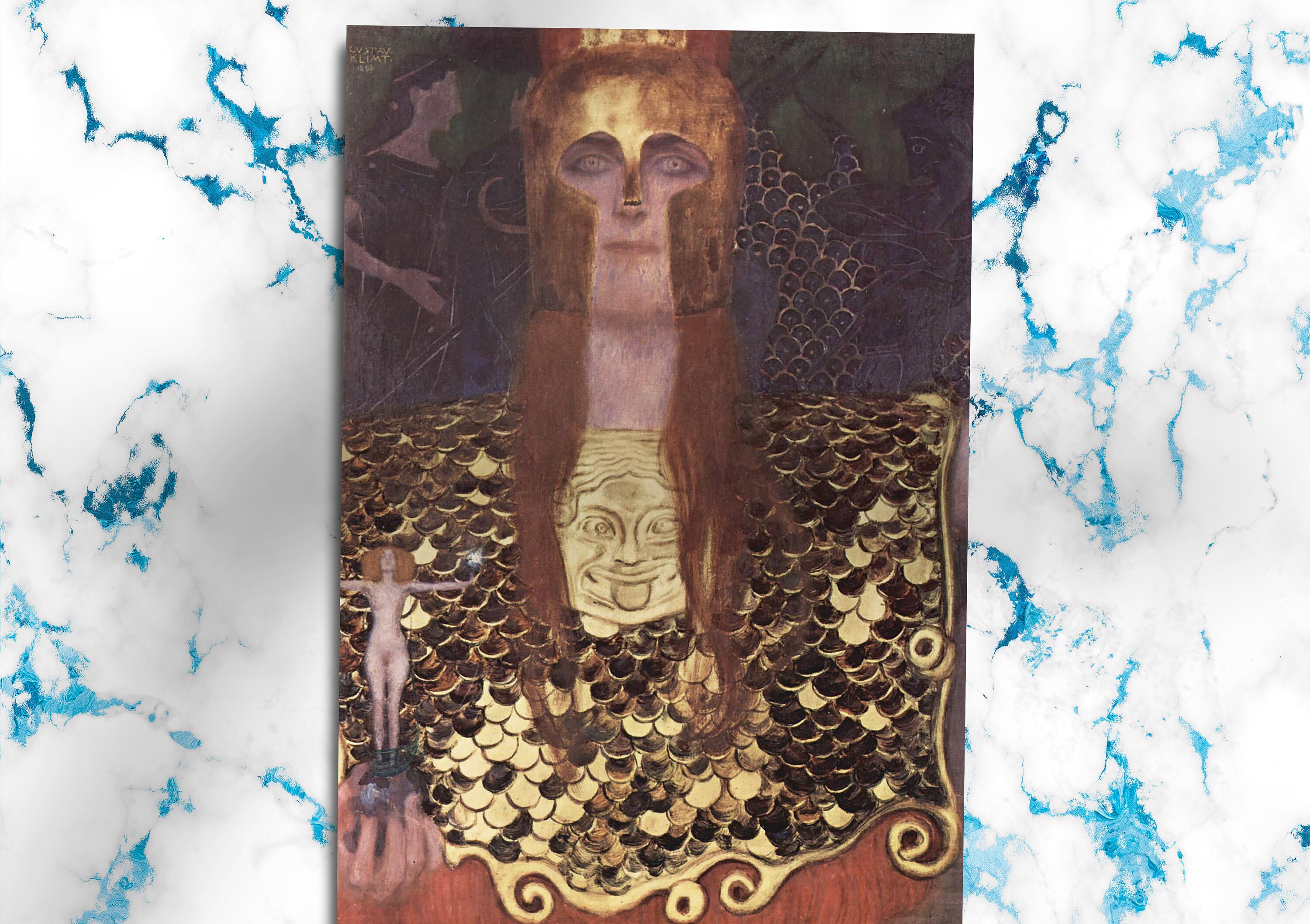 Gustav Klimt Pallas Athena 1898 Classic Painting Photo | Etsy