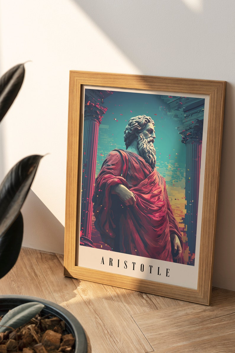 Aristotle Poster | Philosopher Print | Bookworm Gift | Home Decor ...