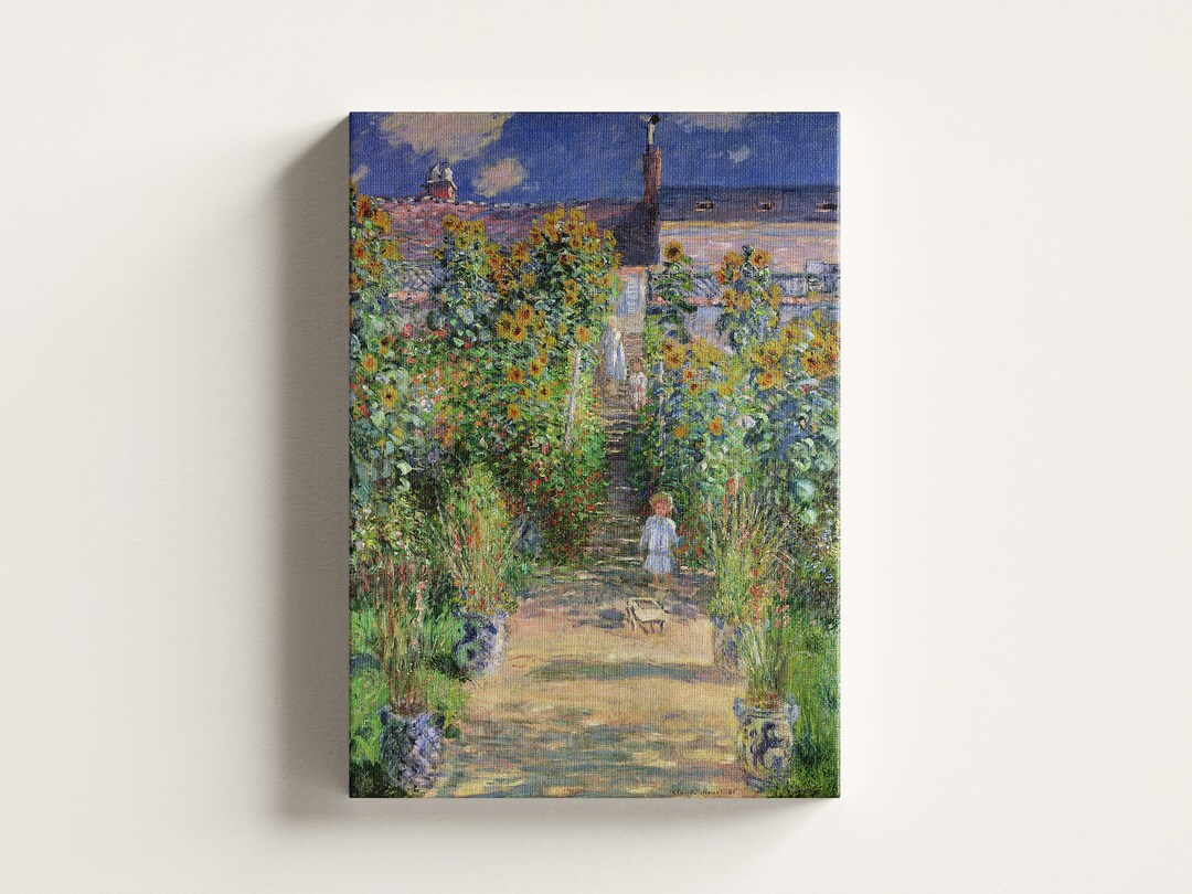 Premium Canvas | Claude Monet - the Artist's Garden at Vetheuil (1881 ...
