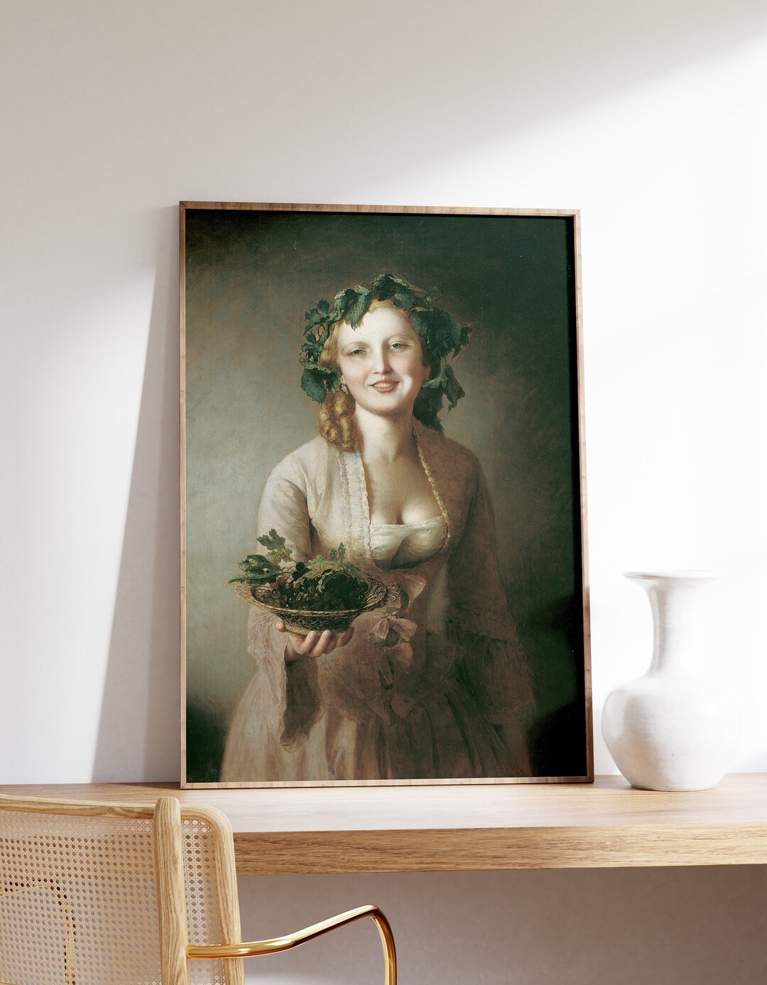 Johann Baptist Reiter - Lexi With the Grapes | Vintage Poster, Woman ...