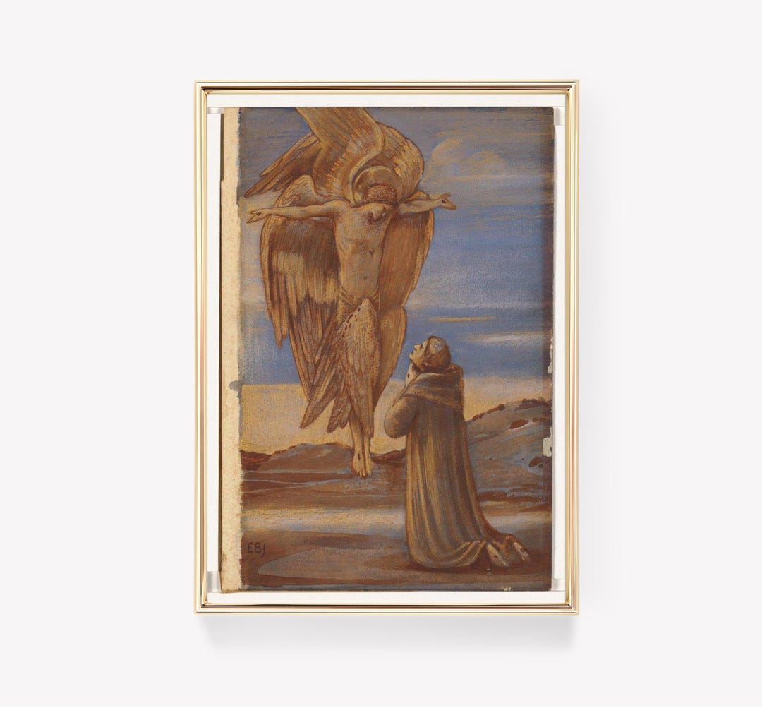 Edward Burne-jones | Angel Appearing | Shepherds Art | Vintage Painting ...