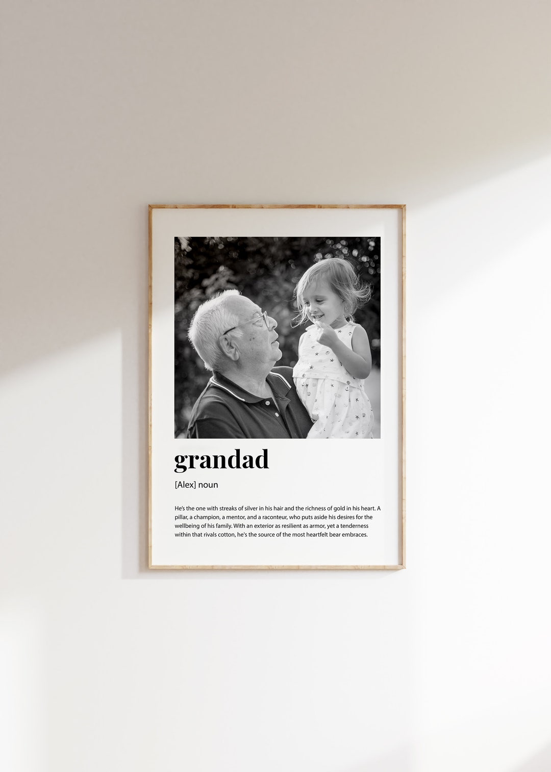 Personalized Grandad Definition Print | Grandad Gift | Grandad Print ...