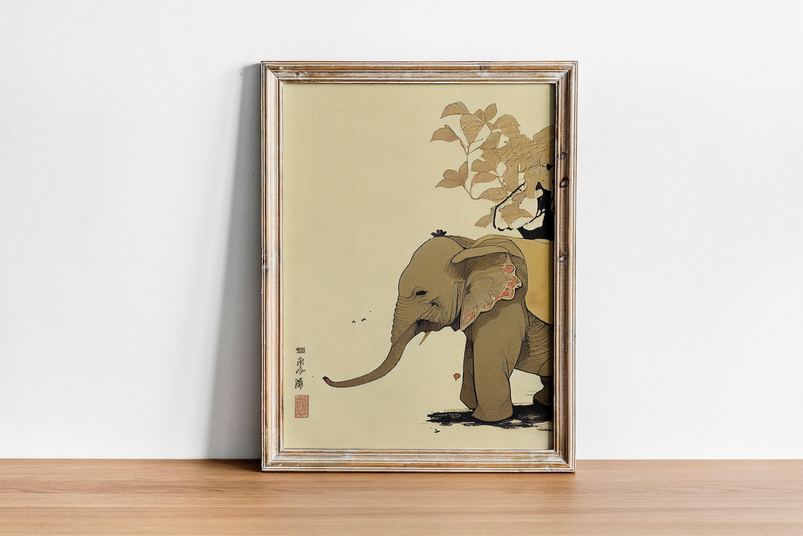 Japanese Elephant Poster | Animal Poster | Elephant Art Print | Animal ...