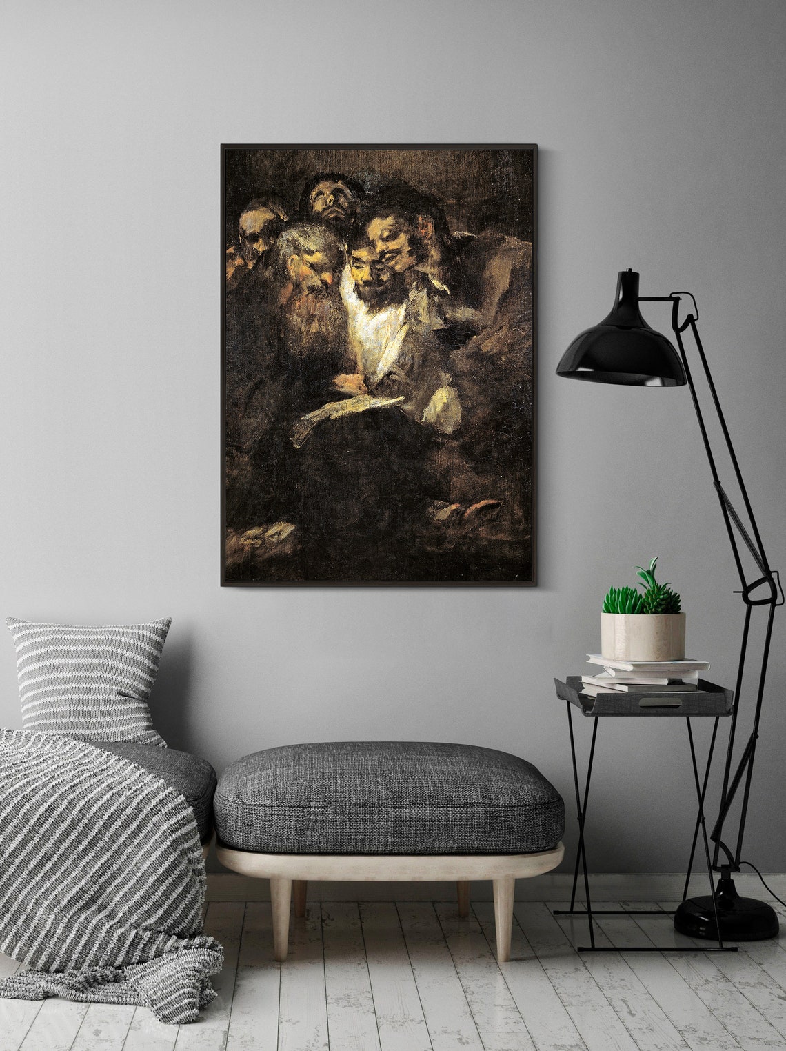 Francisco Goya Men Reading 1823 Painting Photo Poster | Etsy